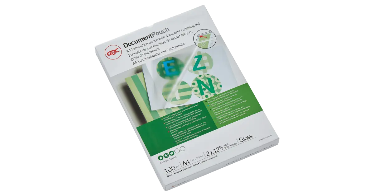 GBC Document™ Pouch Gloss A4 125 micron | GBC