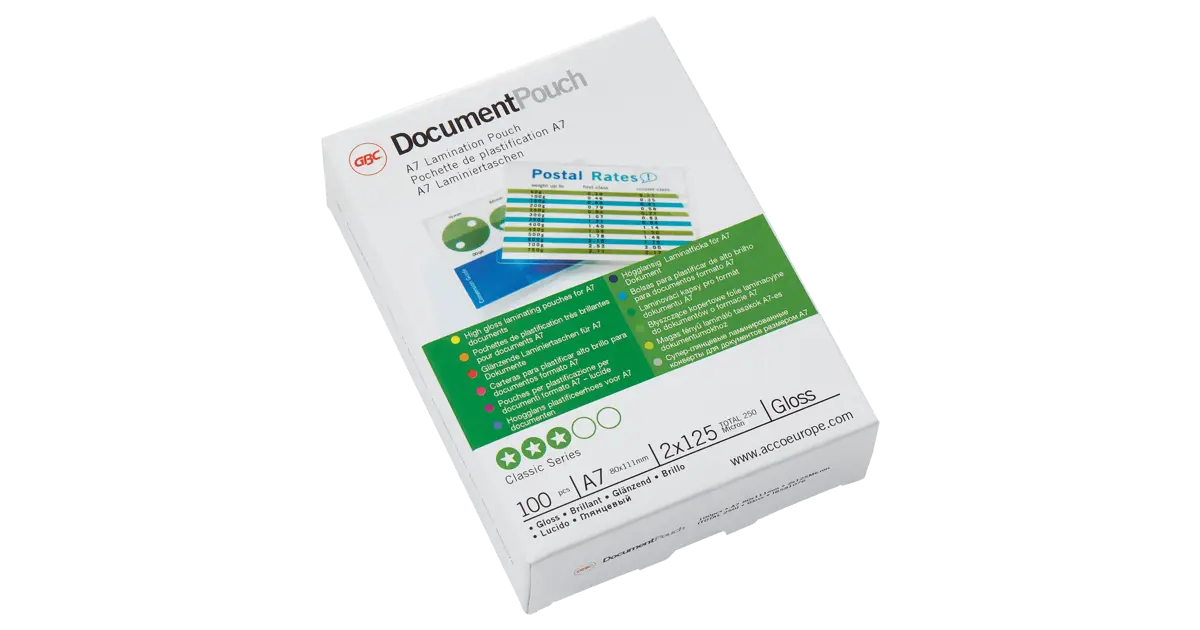 GBC Document™ Pouch Gloss A7 125 micron | GBC