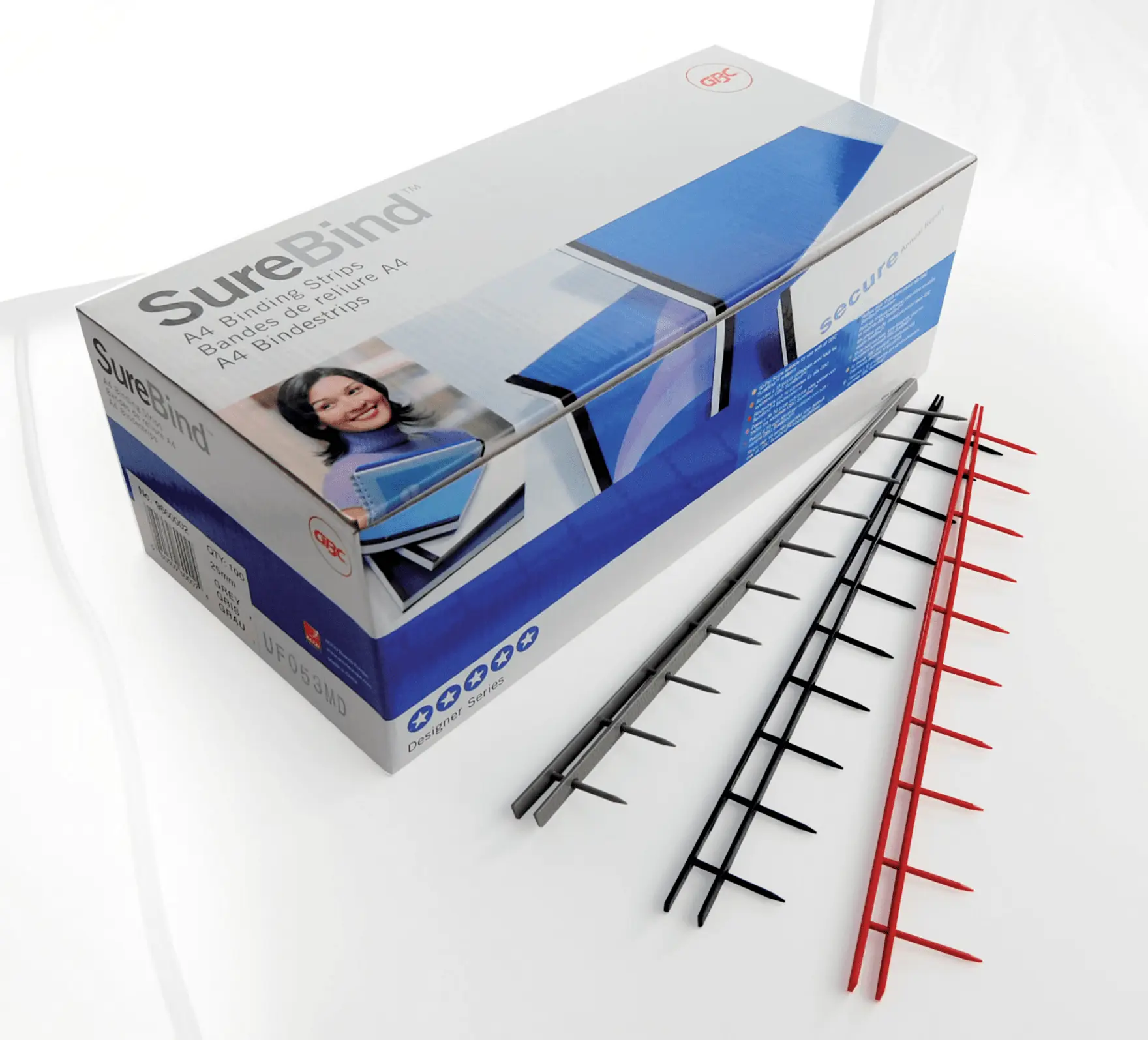 GBC SureBind Binding Strips A4 Blue (100) - Strip Binding Supplies | GBC