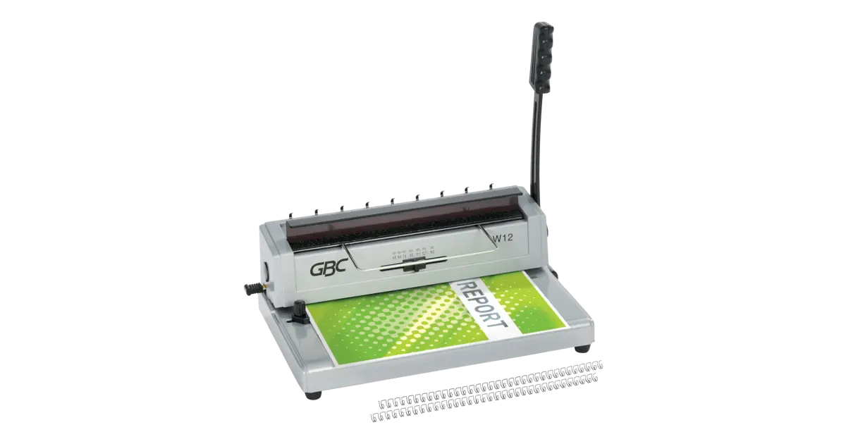 GBC W12 Manual Punch and Wire Binding Machine Capacity 125 A4 Sheets | GBC