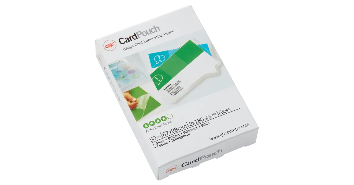GBC Card™ Pouch Gloss 67x99mm 180 micron | GBC