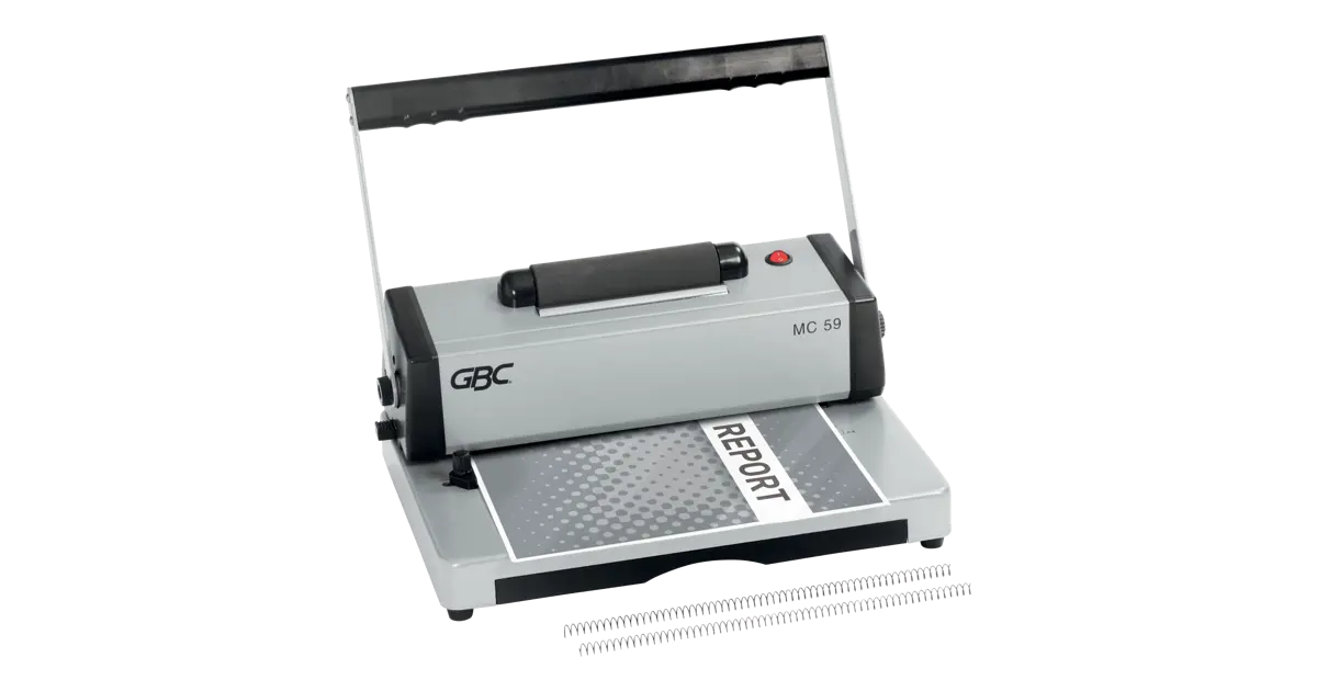 GBC MC59 Coil Spiral Punch and Binding Machine Capacity 450 A4 Sheets | GBC